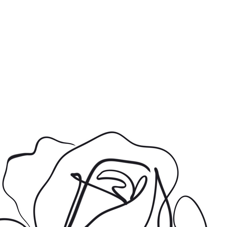 Rose Drawing Printable, Abstract Minimalist Art, One Line Rose Drawing ...