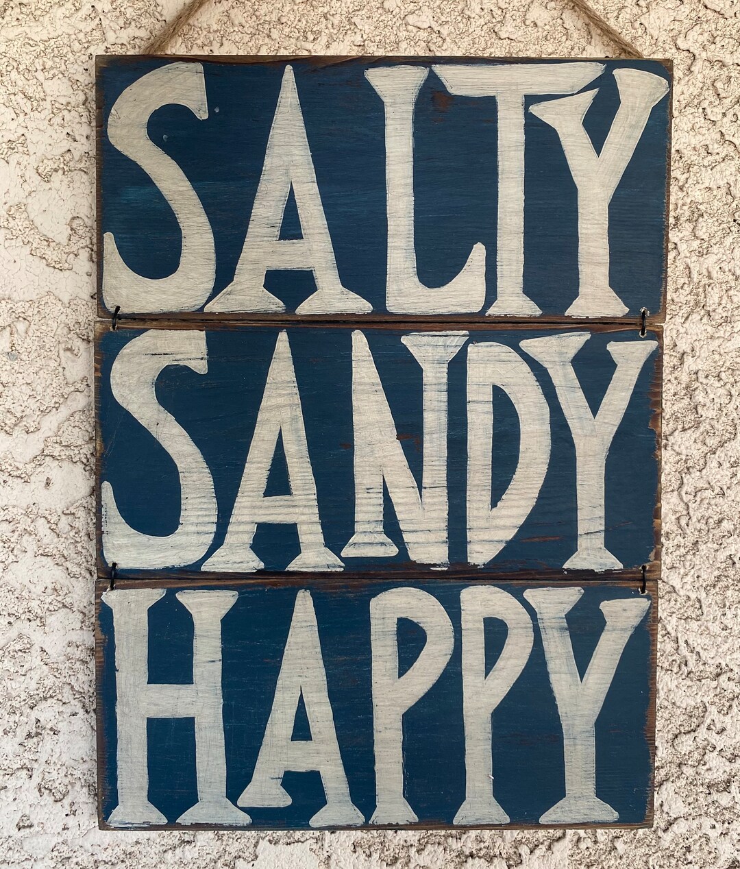 Sandy, Salty, Happy Sign. - Etsy
