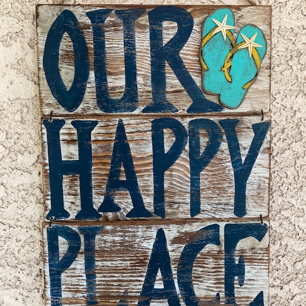 Happy Place Sign - Etsy