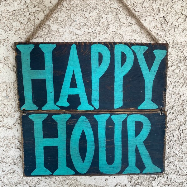 Happy Hour Sign - Etsy