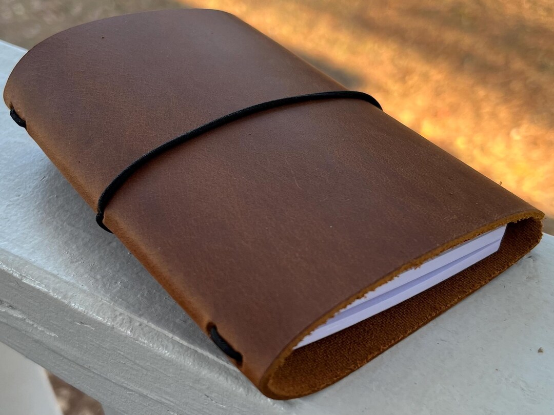 Leather Journal Mini Notebook Travel Journal Pocket Notebook Full Grain ...