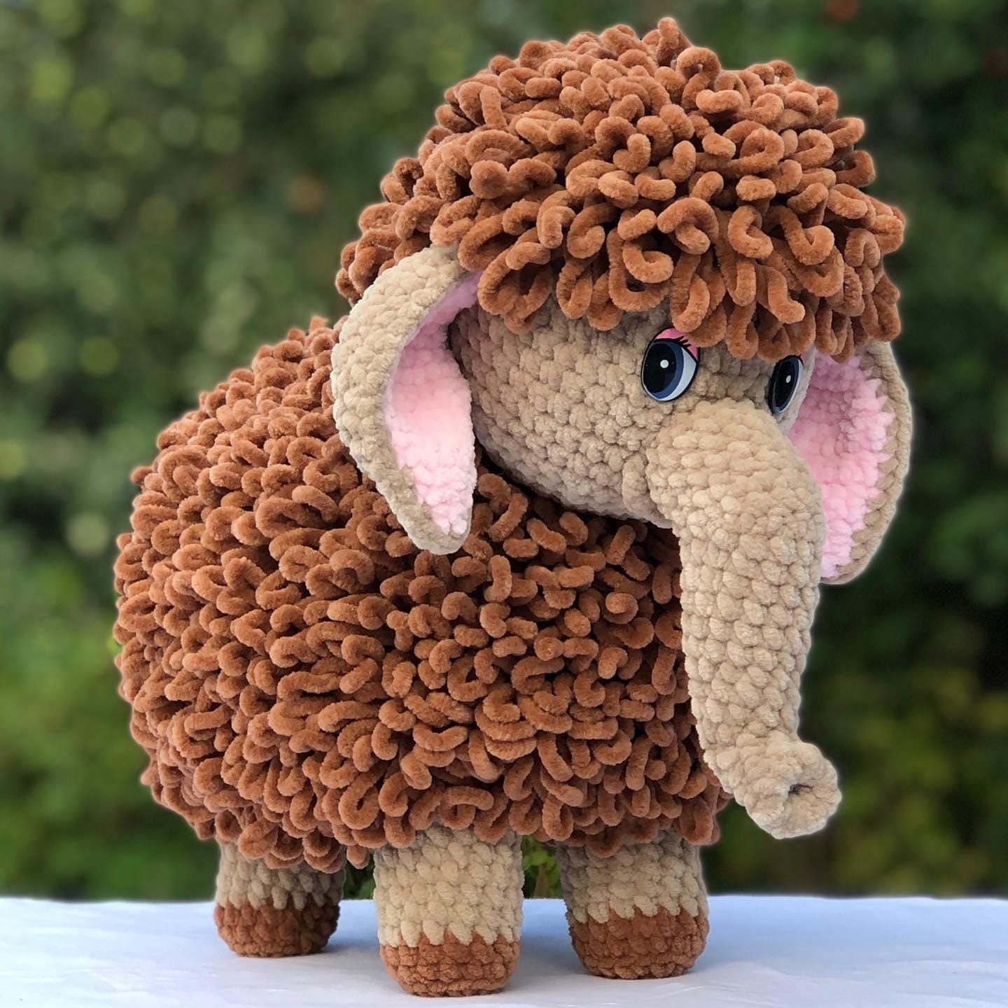 Crochet Mammoth Pattern PDF: Amigurumi Woolly Mammoth, Fluffy Elephant ...
