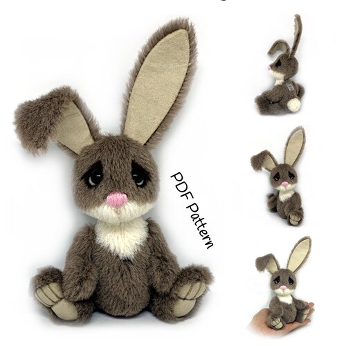 Artist Bunny PDF DIY Rabbit Pattern Teddy Bear Pattern - Etsy