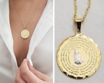 Our Father Gold Necklace - Etsy