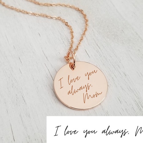 Memorial Signature Necklace Personalized Handwriting - Etsy