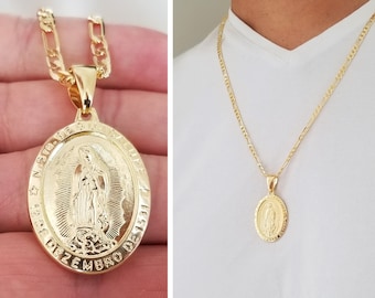 Virgin Mary Gold Chain - Etsy