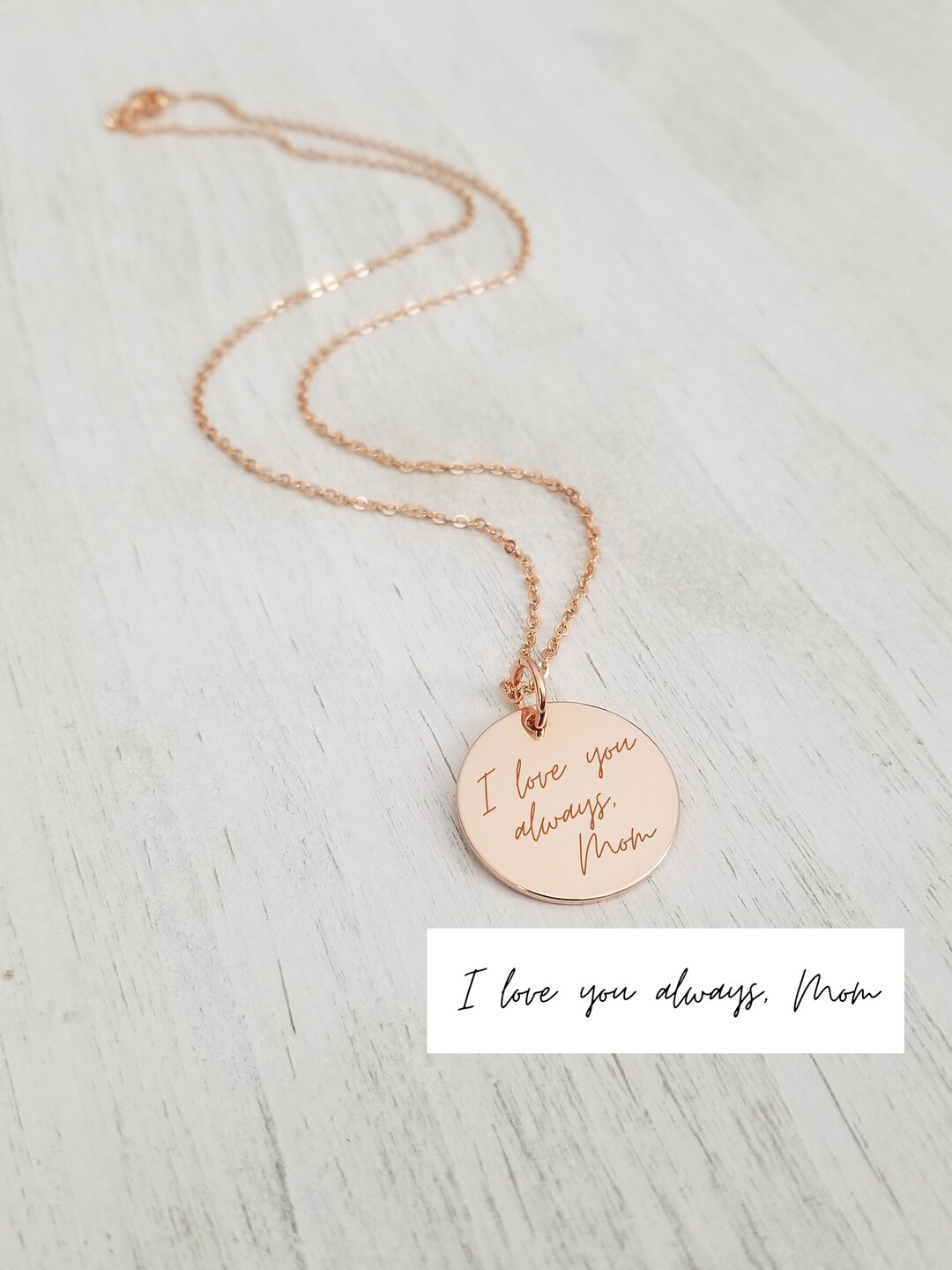 Memorial Signature Necklace Personalized Handwriting Necklace Keepsake ...