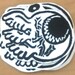 Biblical Angel Sticker | Flying Eyeball | Block Print Sticker - Etsy
