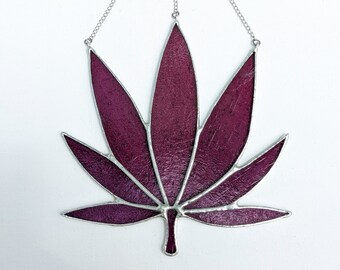 Cannabis Leaf Stained Glass - Etsy