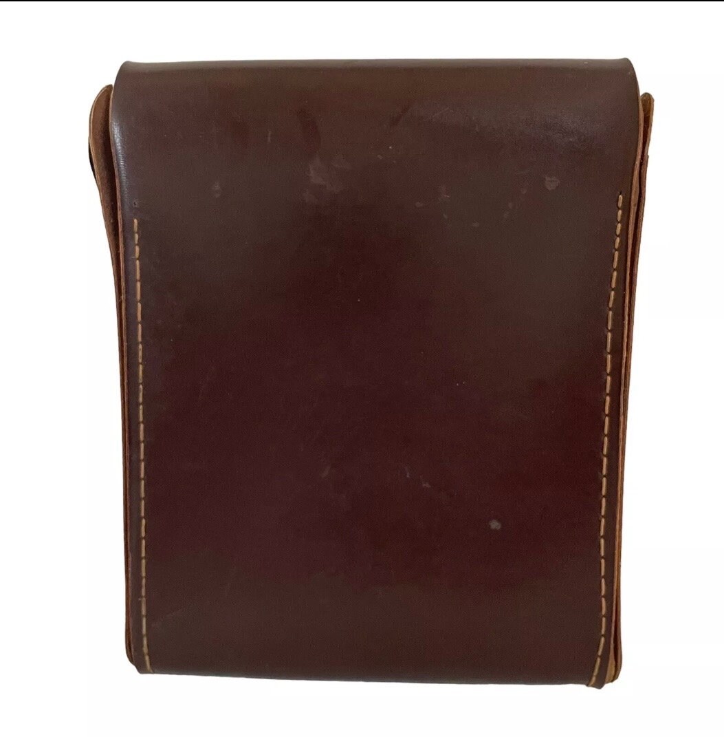 Vintage Leather Road Map Pouch Case Holder Brown Motorists Windscreen ...