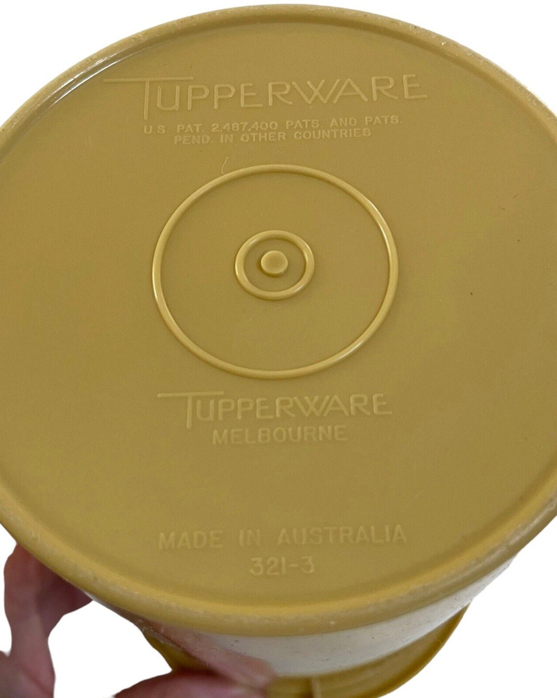 Vintage Tupperware Harvest Gold Tall Round Cannister With Pour Lid 321 ...