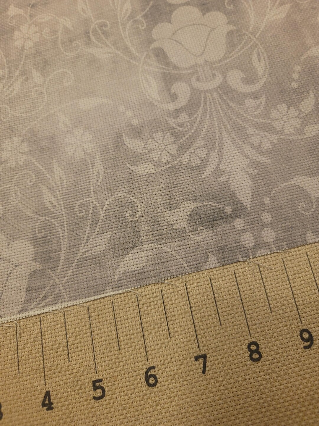 Fabric Flair 16 Ct Aida Green Velvet Damask Cross Stitch Fabric 17x20 ...