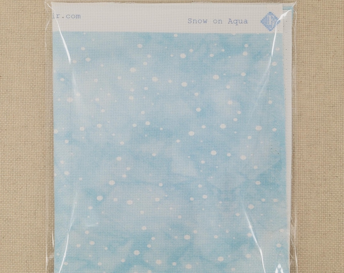 Fabric Flair 16 Ct Aida Snow on Aqua Cross Stitch Fabric 18x20" - Etsy
