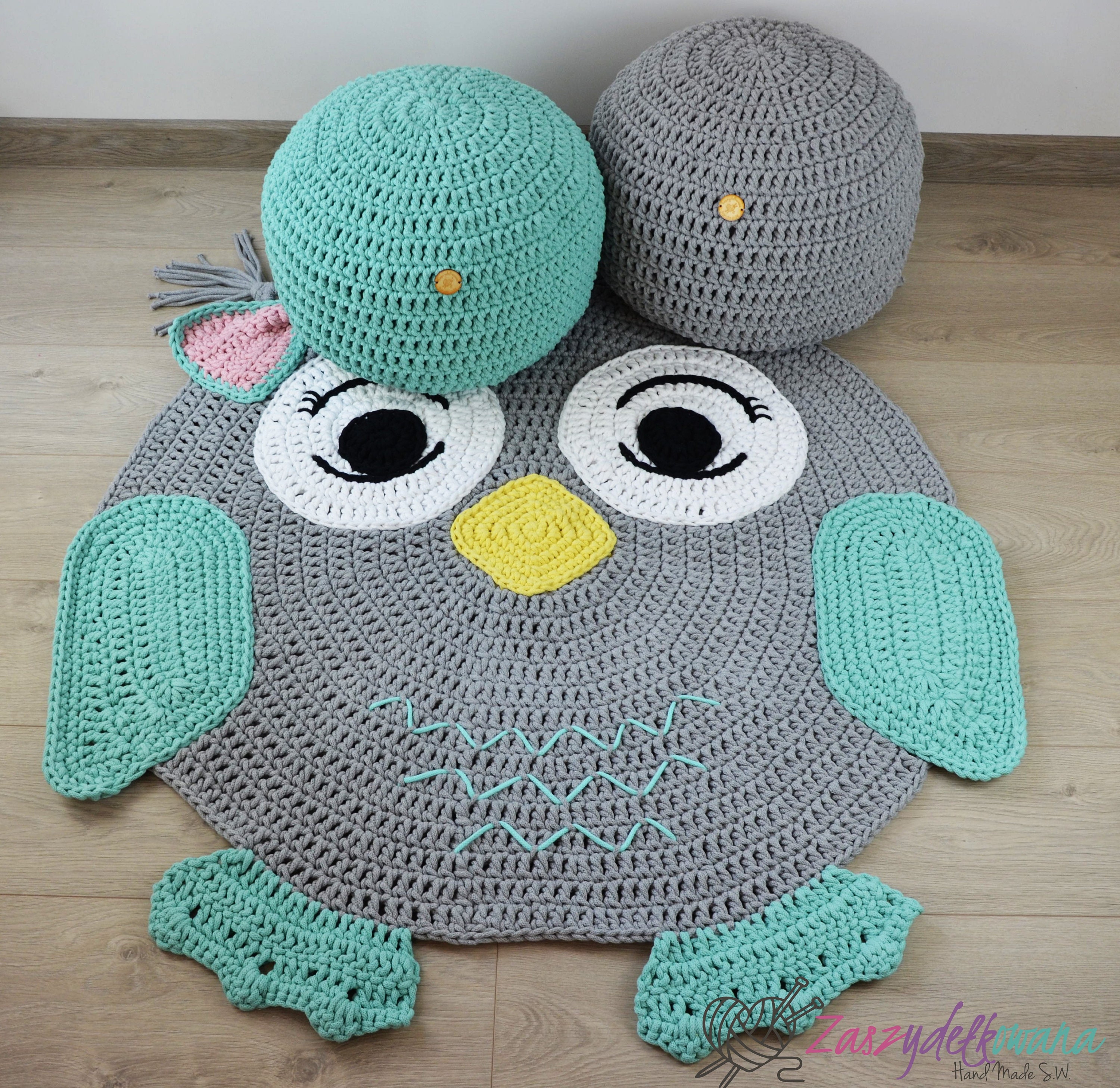 Owl Round Rug for Baby Room Owl Nursery Rug Crochet Owl Rug - Etsy