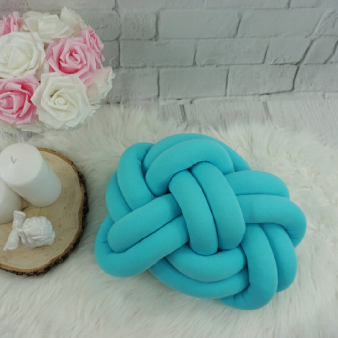 Flat LARGE Knot Pillow Knot Cushion Decorative Pillow Throw Pillow Wedding Gift Idea Decorative ...