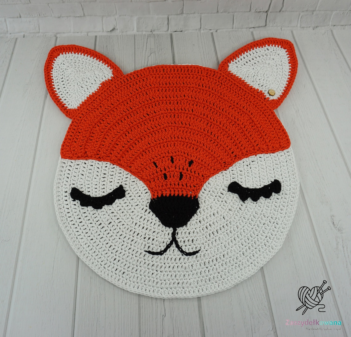 Fox Rug for Baby Room Fox Nursery Rug Woodland Nursery Decor | Etsy