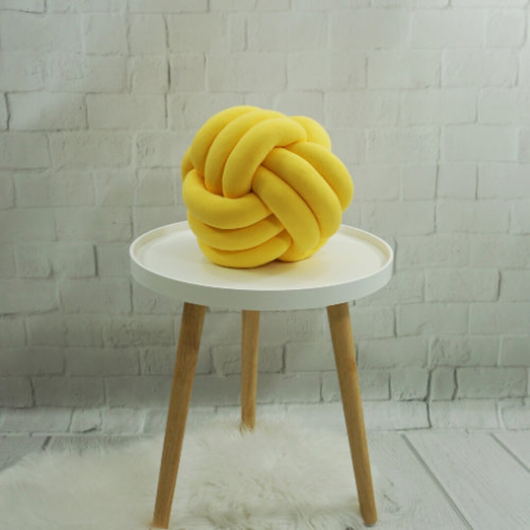Round Knot Pillow: Scandinavian Nursery Decor, 100% Cotton - Etsy