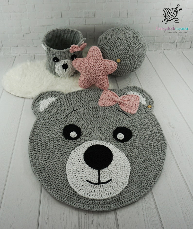Bear Nursery Decor Teddy Bear Rug for Baby Room Kids Nursery - Etsy