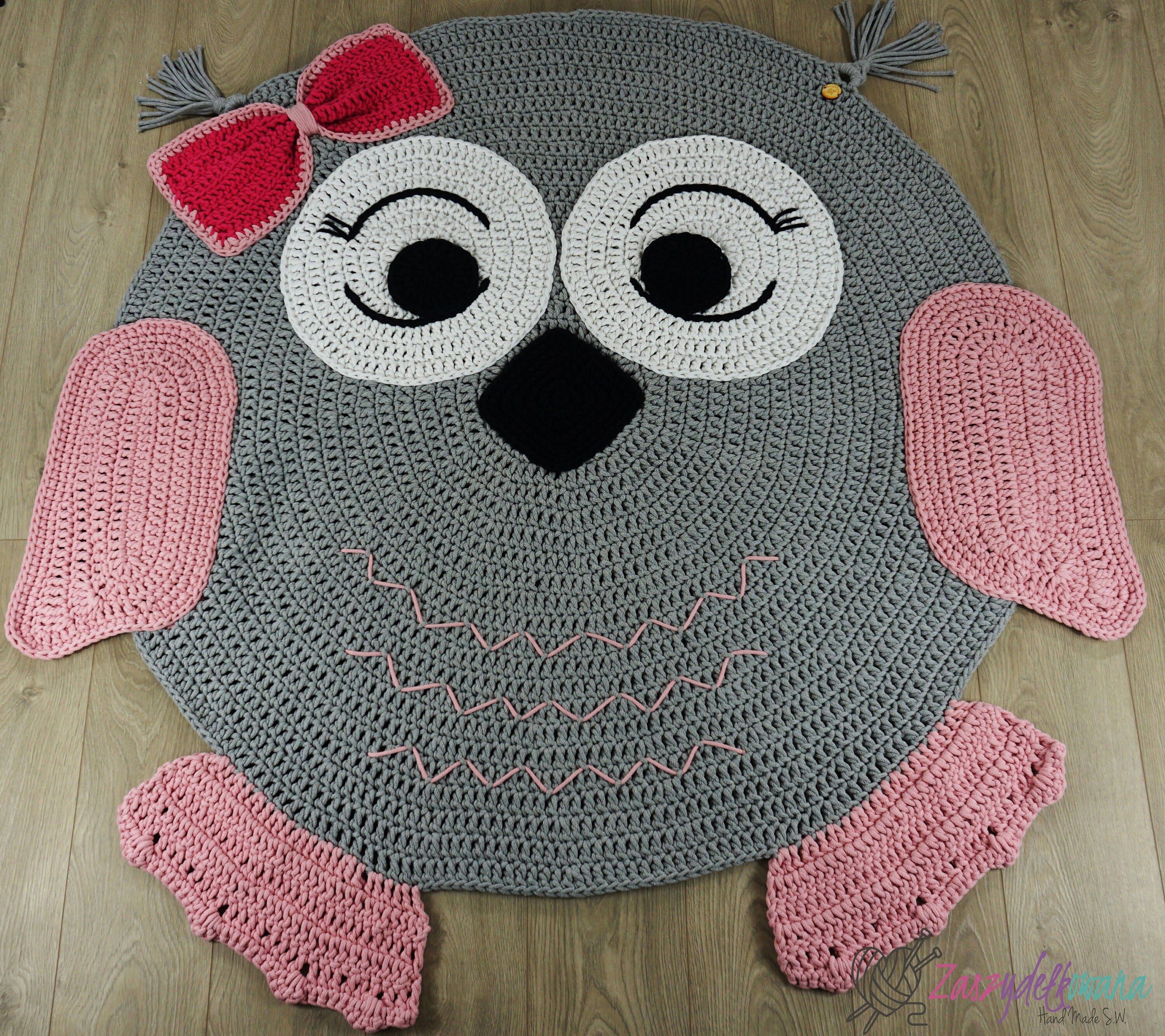 Owl Round Rug for Baby Room Owl Nursery Rug Crochet Owl Rug - Etsy
