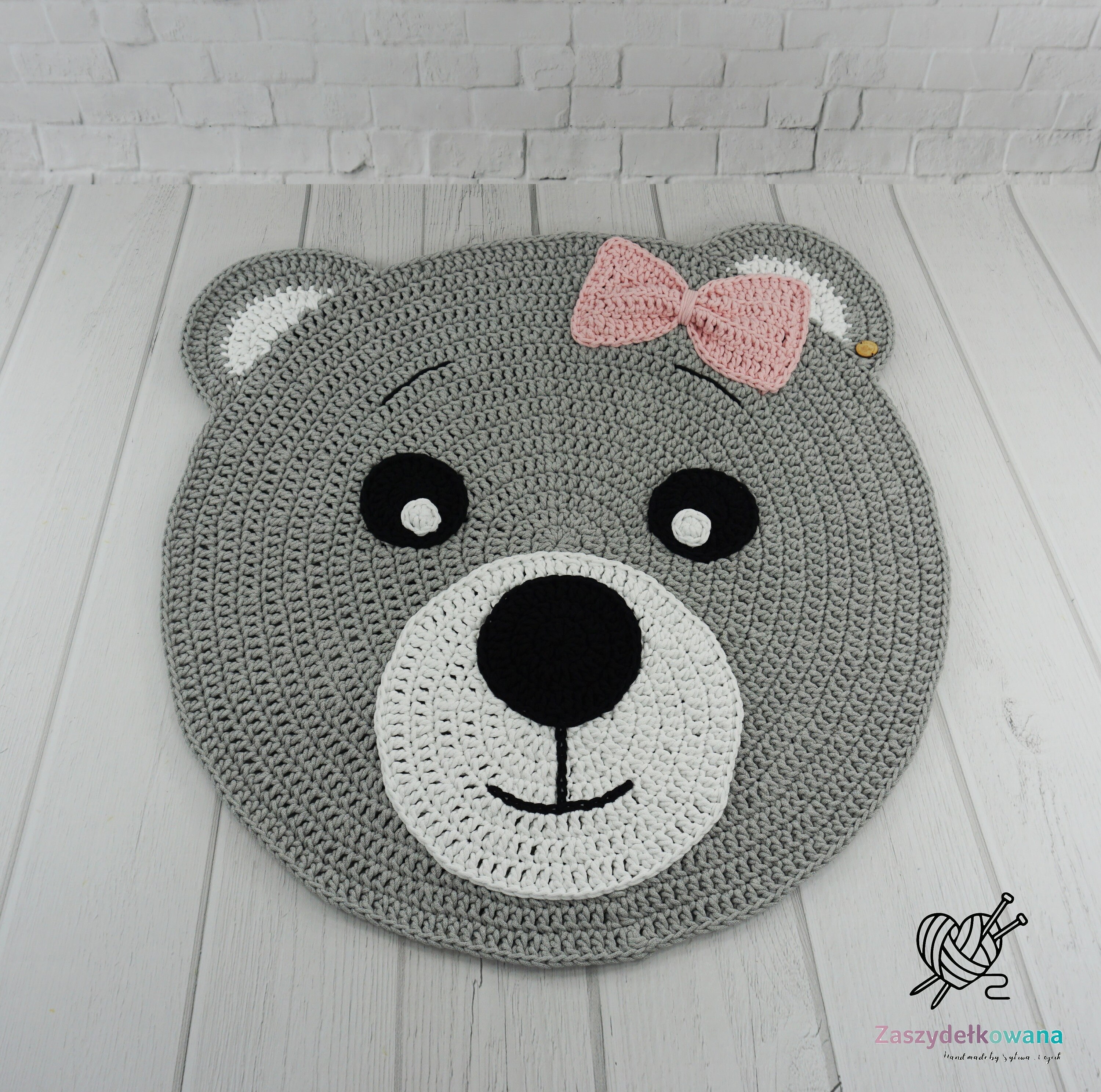 Teddy Bear Rug With Eyes Closed to the Child's Room | Etsy