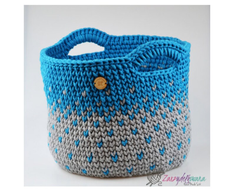 Large storage basket Crocheted storage bin Circle box | Etsy