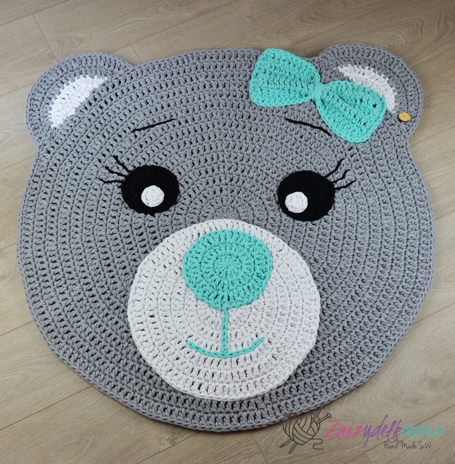 Classic Teddy Bear Rug Gray Teddy Round Rug Bear Nursery Rug - Etsy
