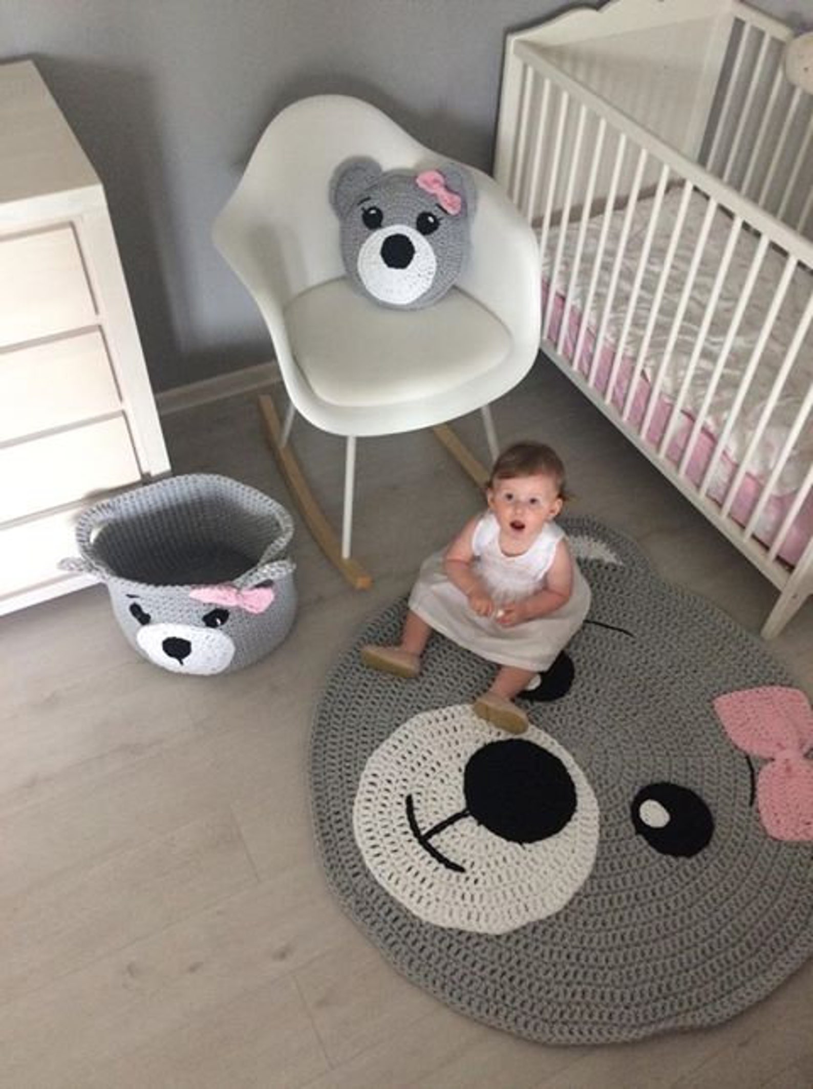 Bear Nursery Decor Teddy Bear Rug for Baby Room Kids Nursery - Etsy