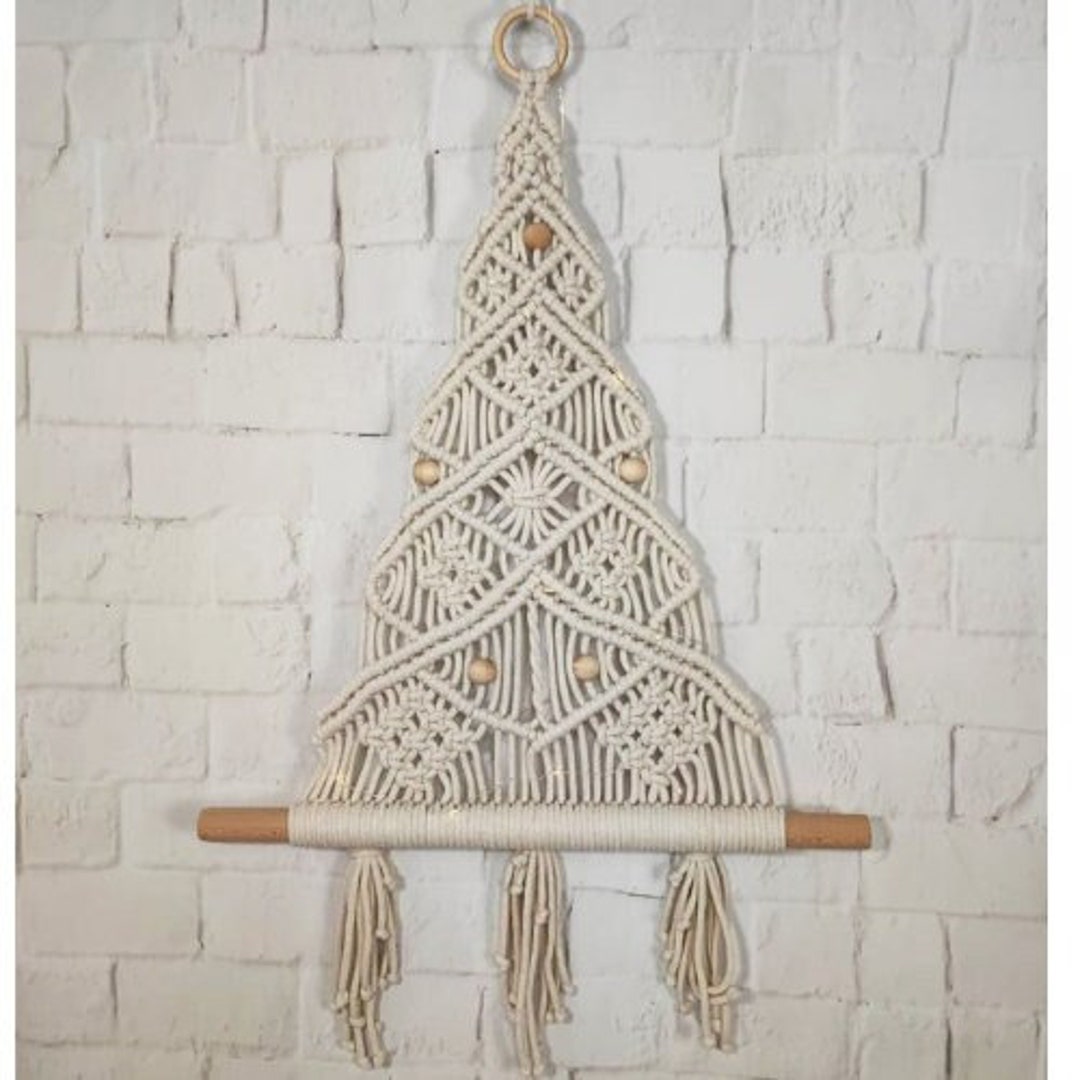 Macrame Christmas Tree Wall Hanging, Large Xmas Tree Wall Decoration ...