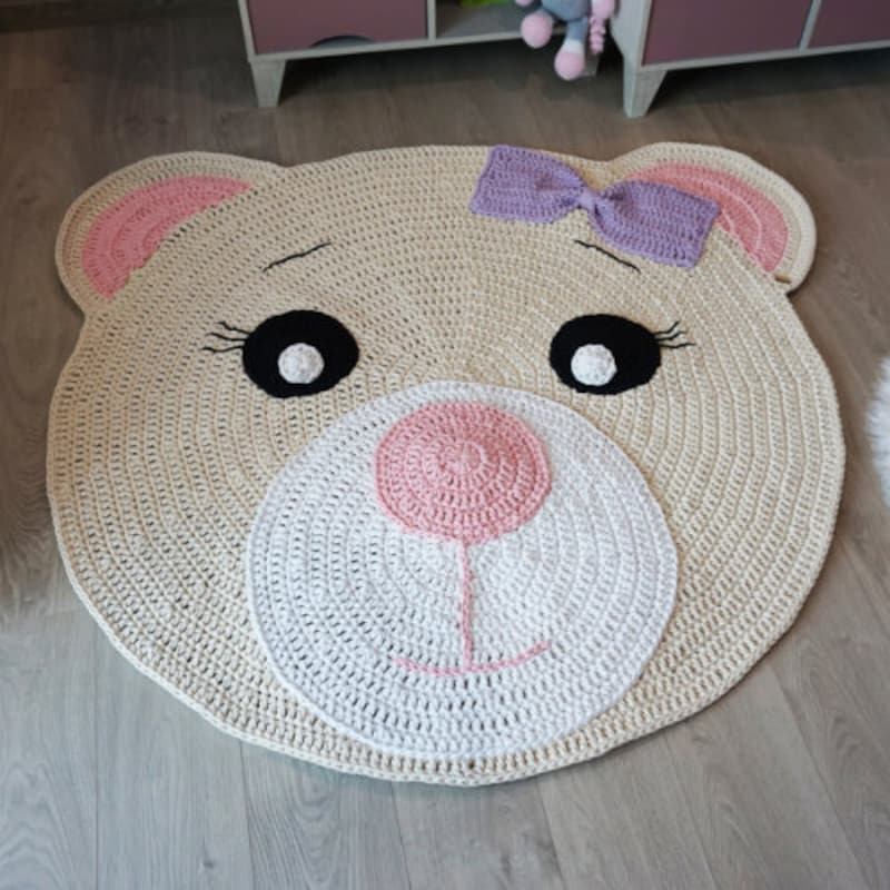 Nursery Bear Rug - Etsy