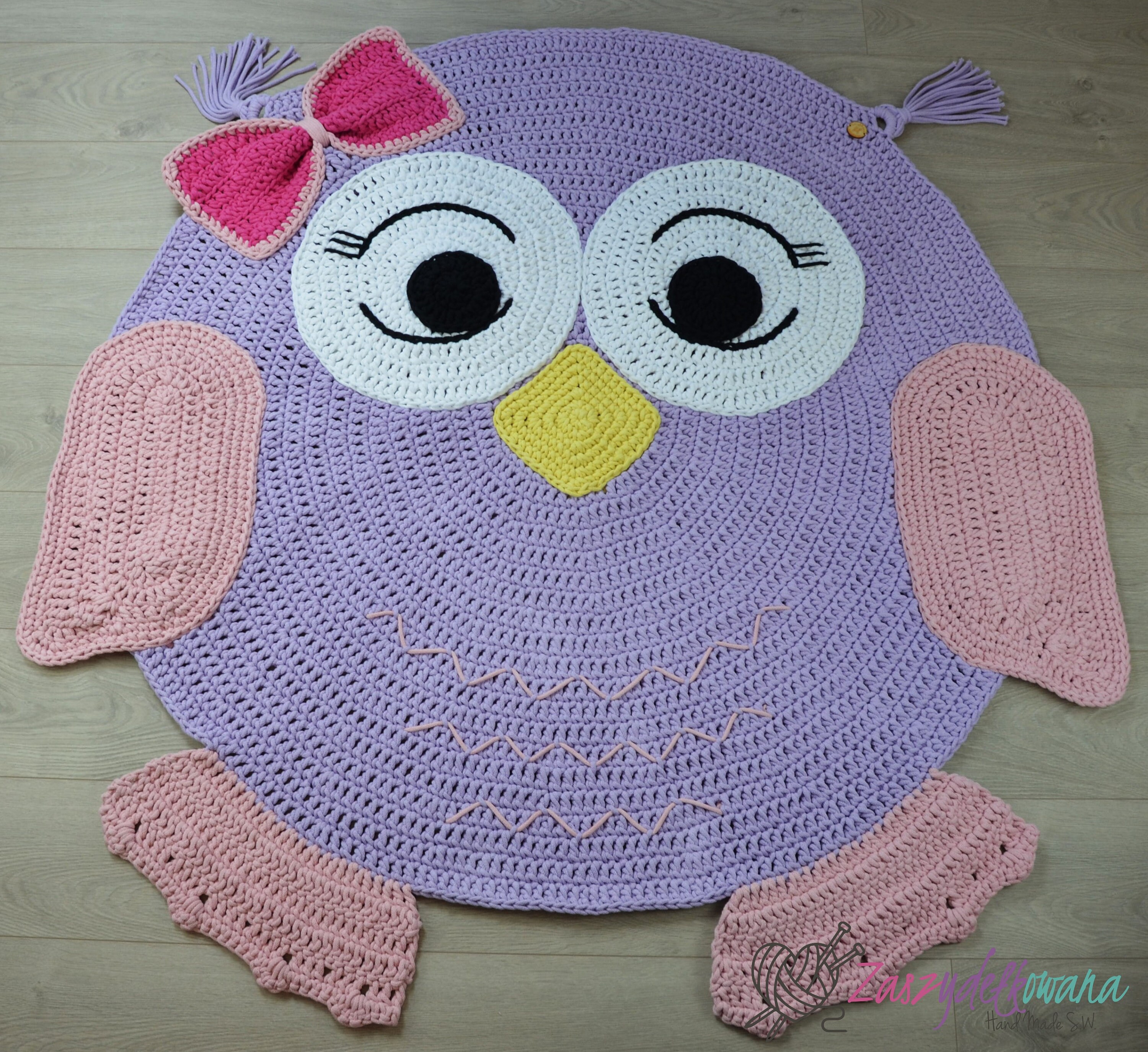 Owl Round Rug for Baby Room Owl Nursery Rug Crochet Owl Rug | Etsy