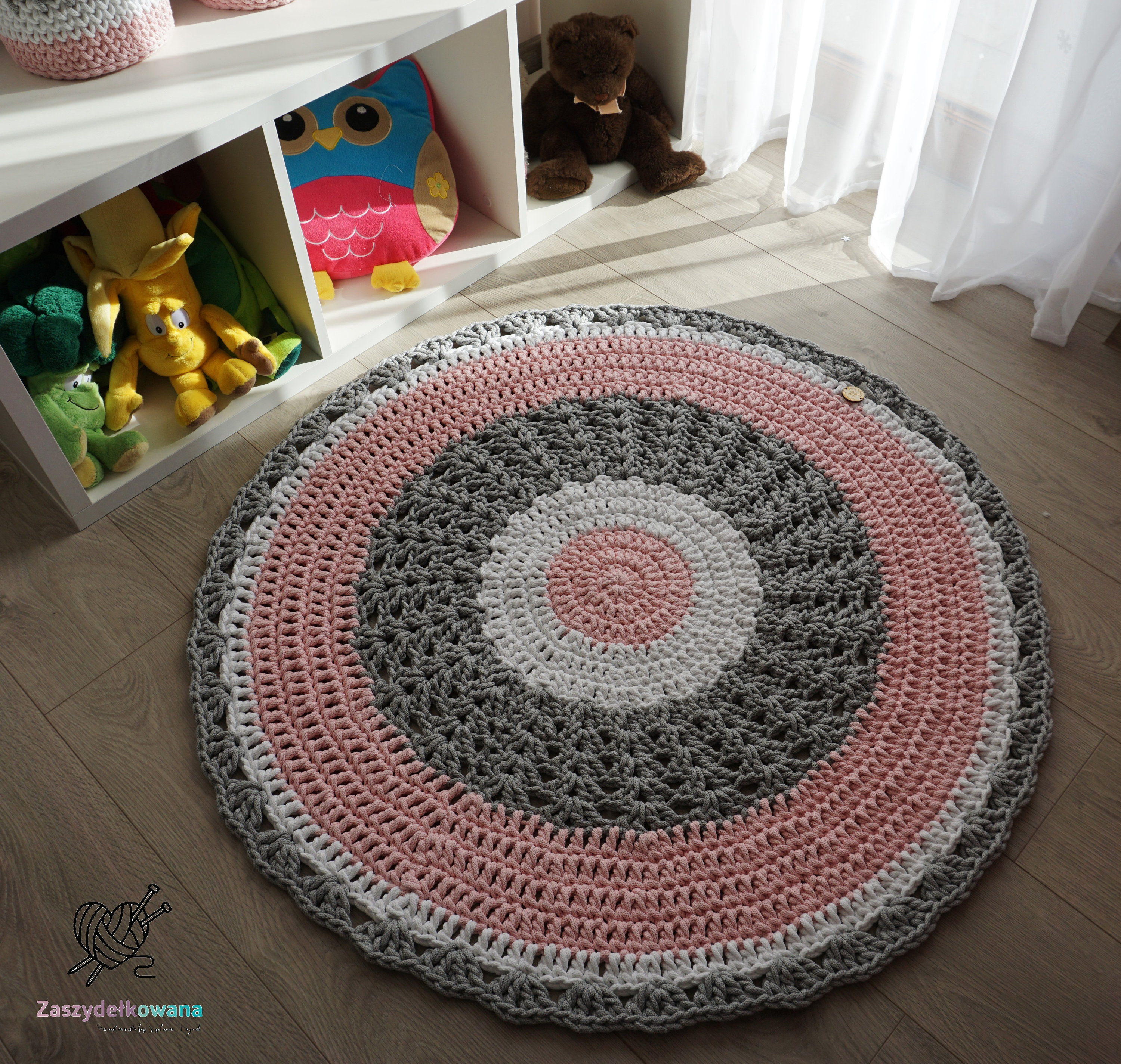Crochet Rug With Openwork Element for a Baby Room Nursery - Etsy