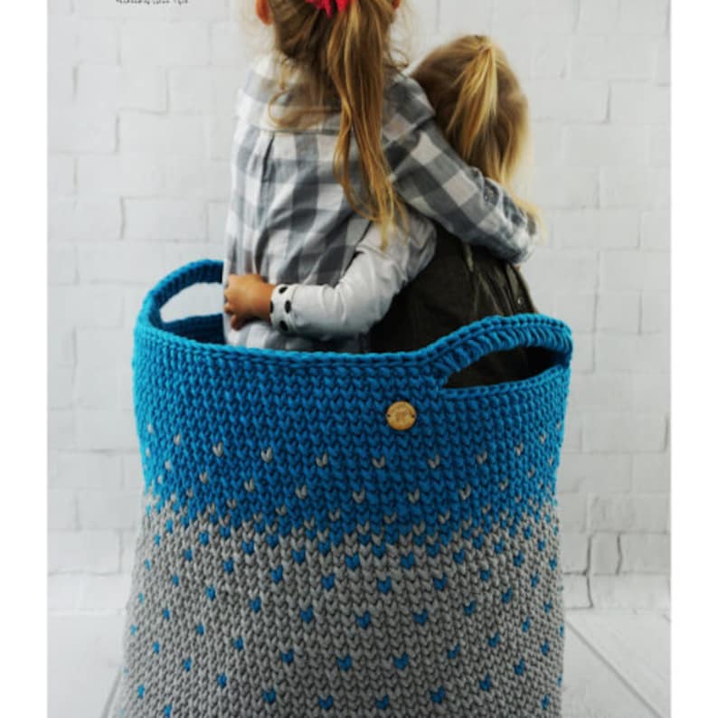 Large storage basket Crocheted storage bin Circle box | Etsy