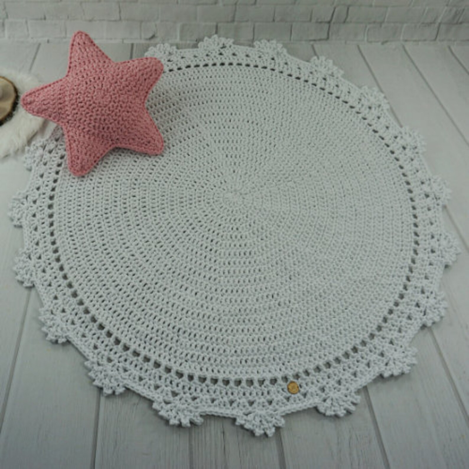 Crochet Round Rug for Baby Room Handmade Personalized Baby | Etsy