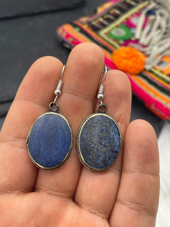Lapis stone earrings store