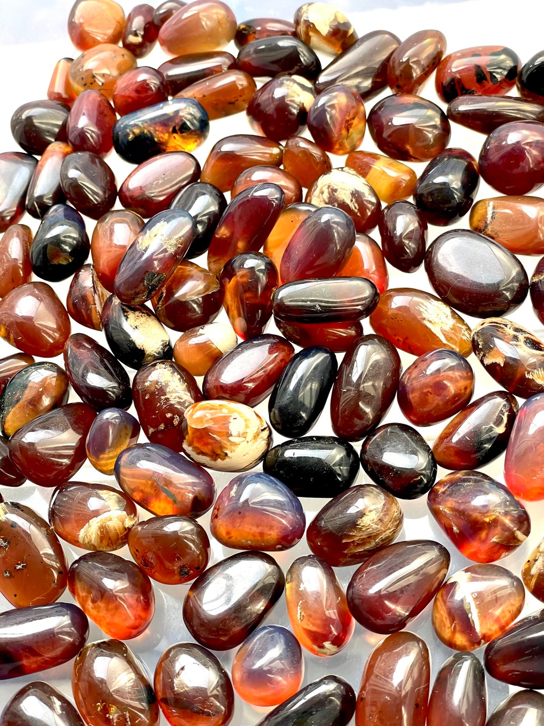 Rolled Amber Stone, Genuine Amber, Natural Amber, Rolled Amber ...