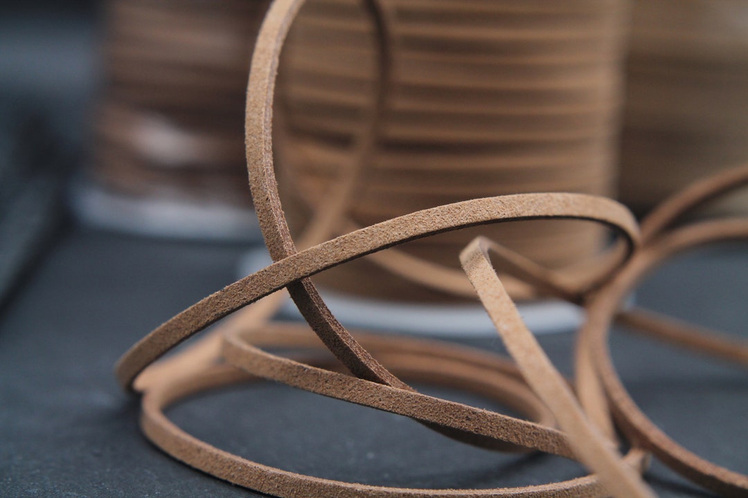 Flat Leather Cord, Brown Leather Cord, Soft Leather Cord, Flat Leather ...