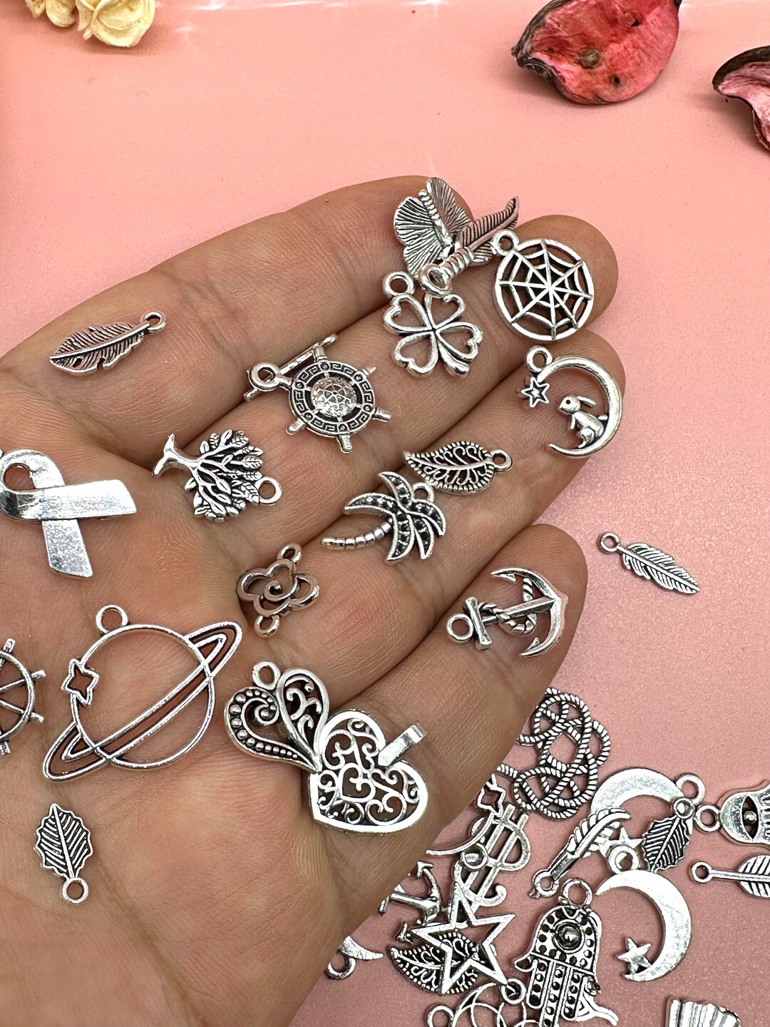 Mix of Stainless Steel Charms / Charm for Bracelet Necklace Jewelry ...