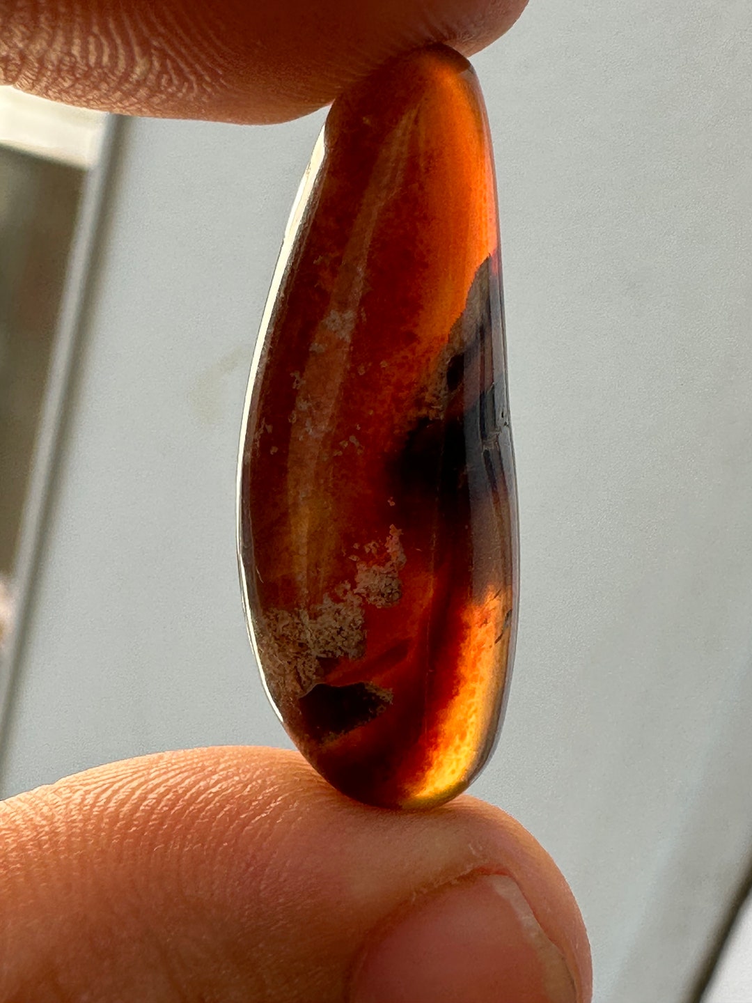 Irregular Amber Cabochon / Natural Amber Tumbled Stone / Real Amber ...