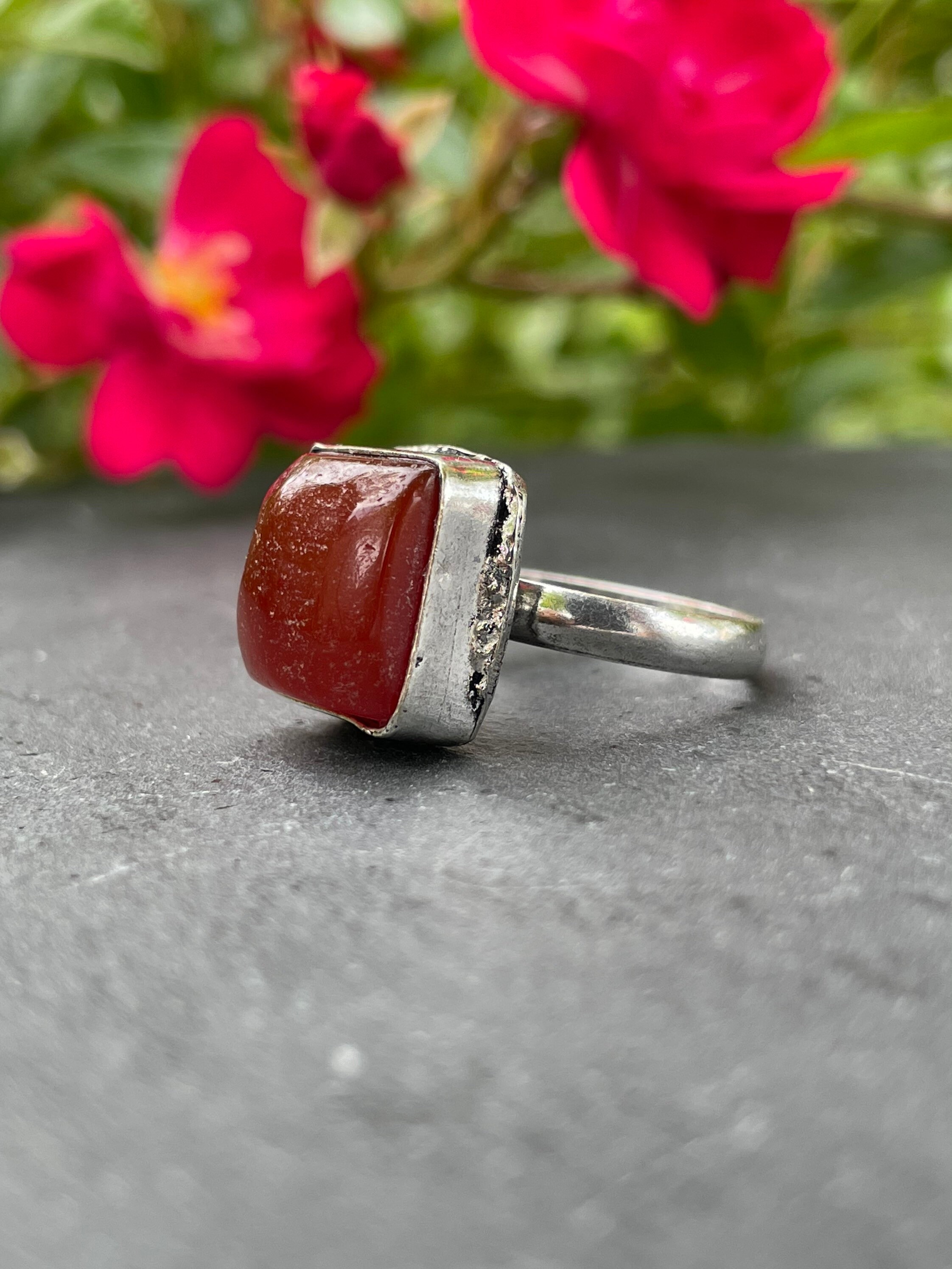 Akik ring aquiqua stone woman ring akika woman ring | Etsy