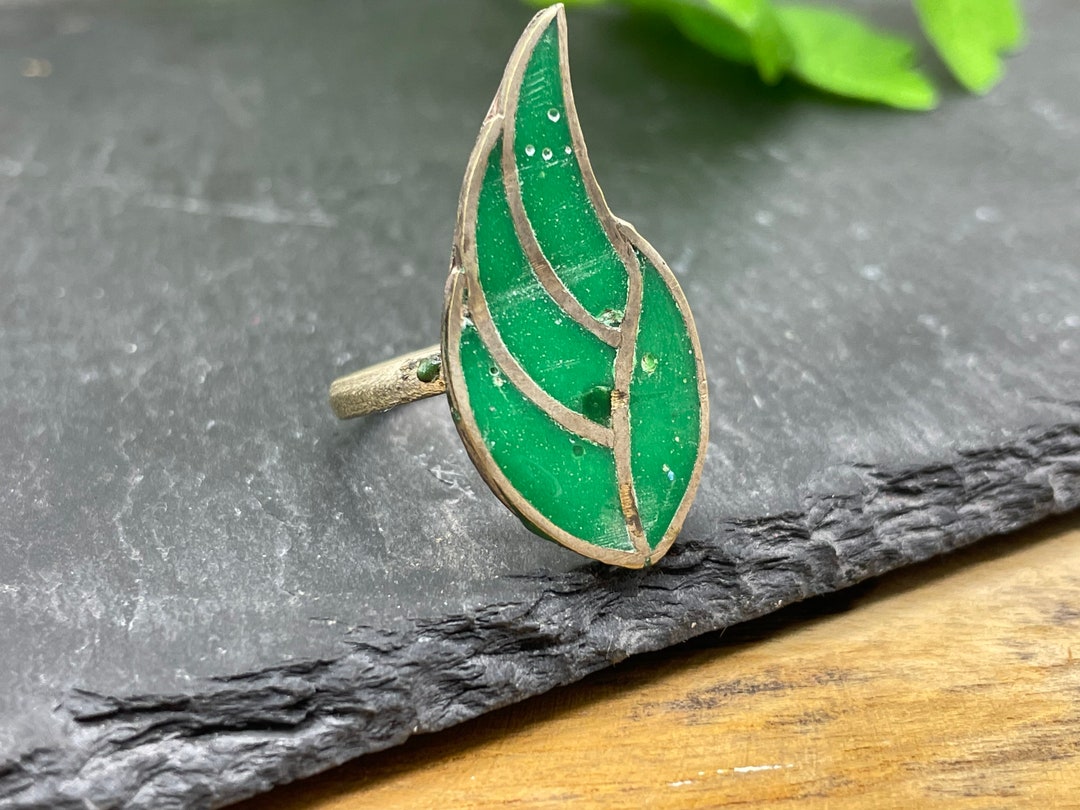 Anneau ethnique bague verte nomade kochi tribal bague femme bague tribal-boho antique-bague ...