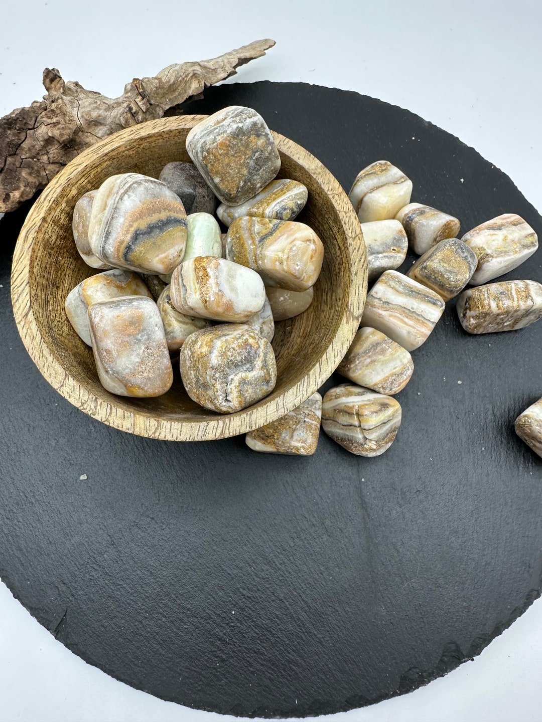 Aragonite Rolled Stone / Semi-precooked Stone / Well-being Rolled Stone ...