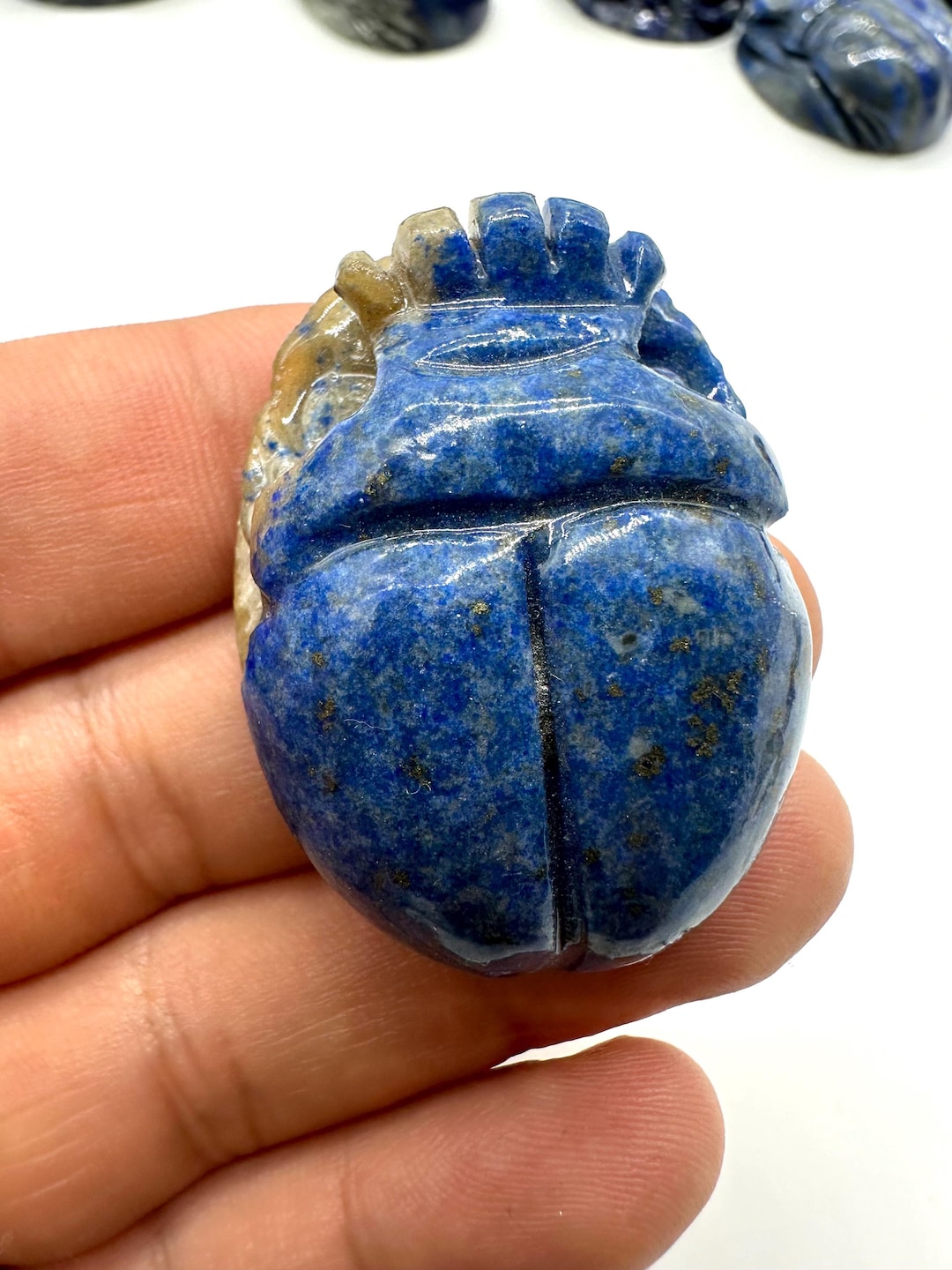Lapis Lazuli Scarab, Natural Stone Scarab, Egyptian Scarab, Scarab ...