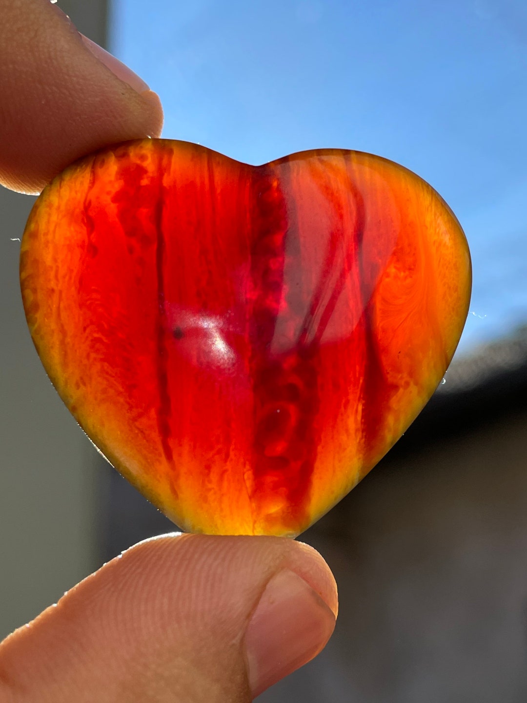 Amber Heart, Heart Shaped Amber, Polished Amber Heart, Smooth Amber - Etsy