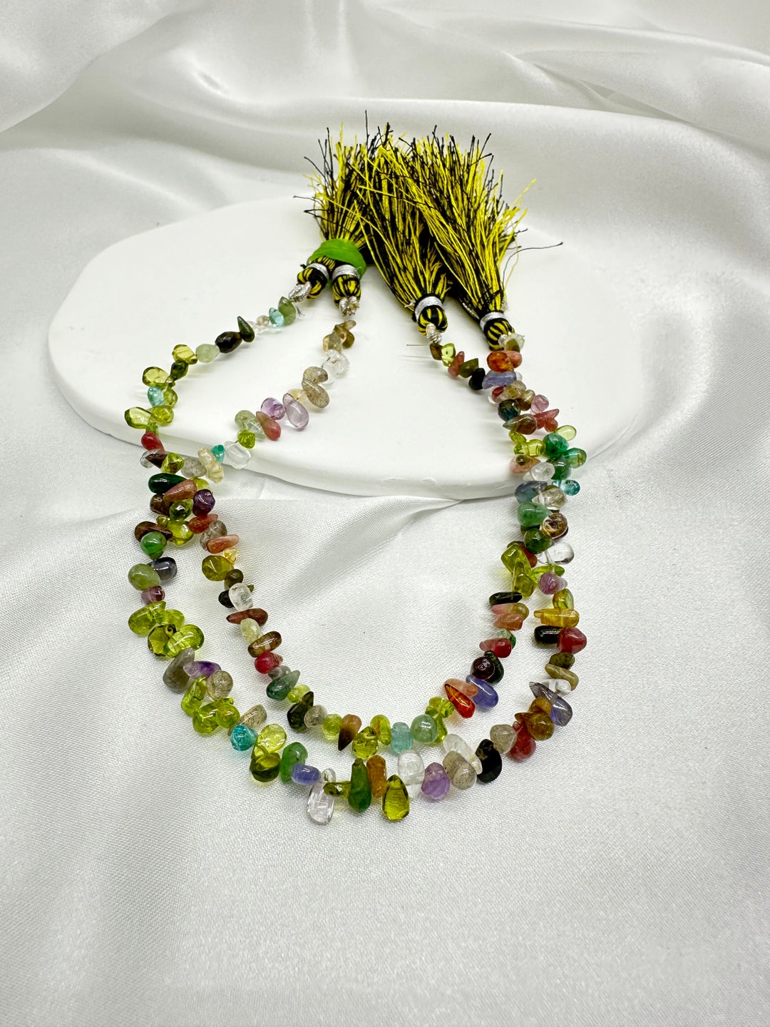 Real Stone Beads / Natural Stone Beads / Peridot, Tourmaline, Spinal ...