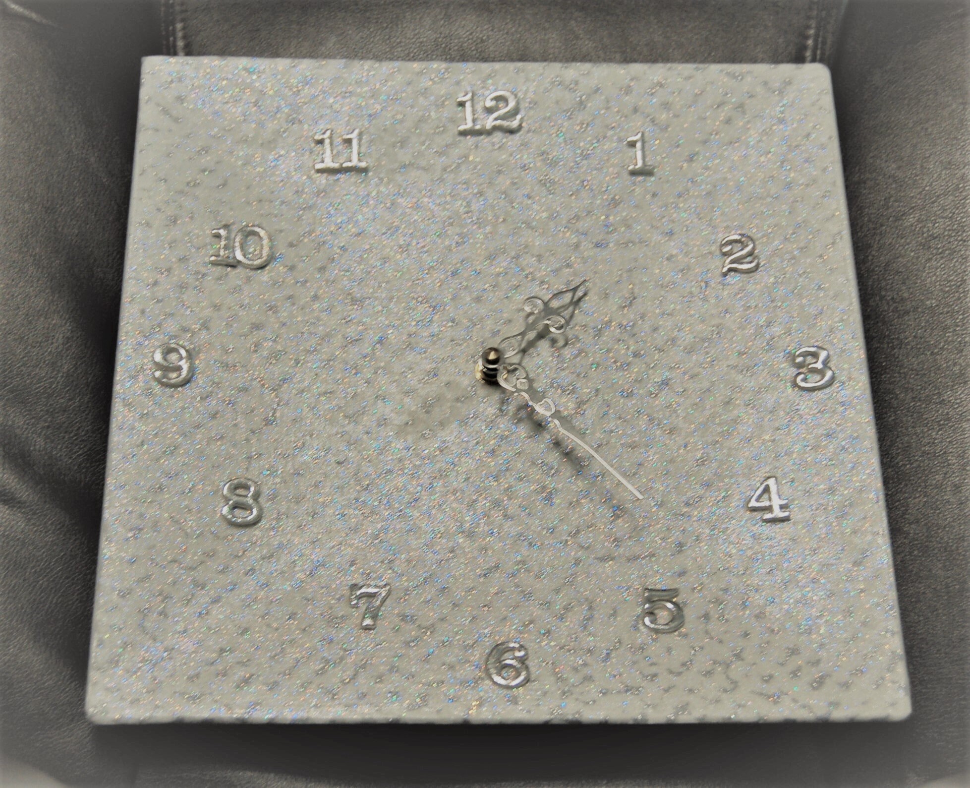 Silver and White Plate Clock - Etsy