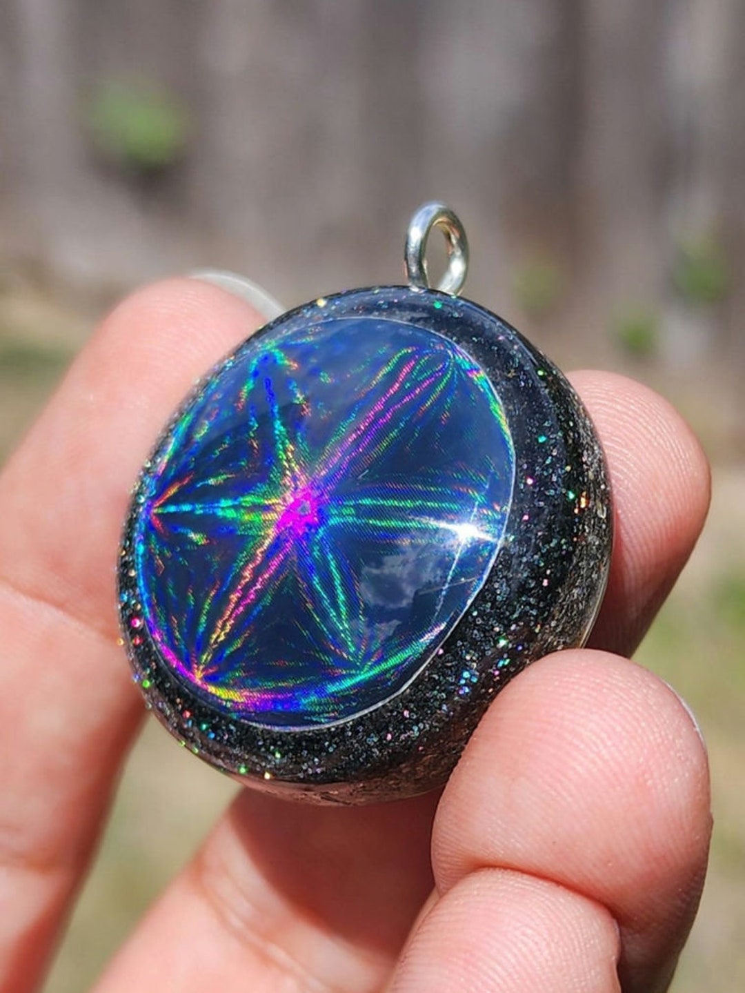 Holographic Atom Handmade 77 Crystal Matrix Orgone Pendant | EMF ...