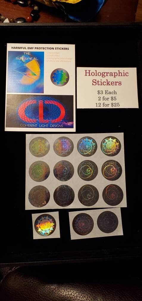 Custom Holographic EMF Protection Stickers EMF Protection - Etsy