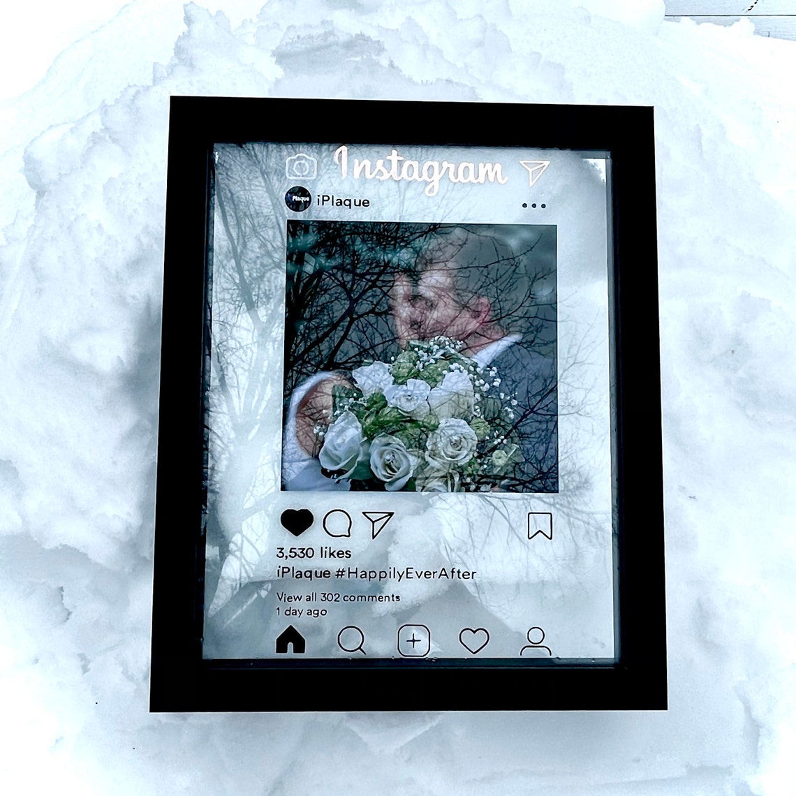 Customizable Glass Instagram Plaque 8x10 - Etsy Canada
