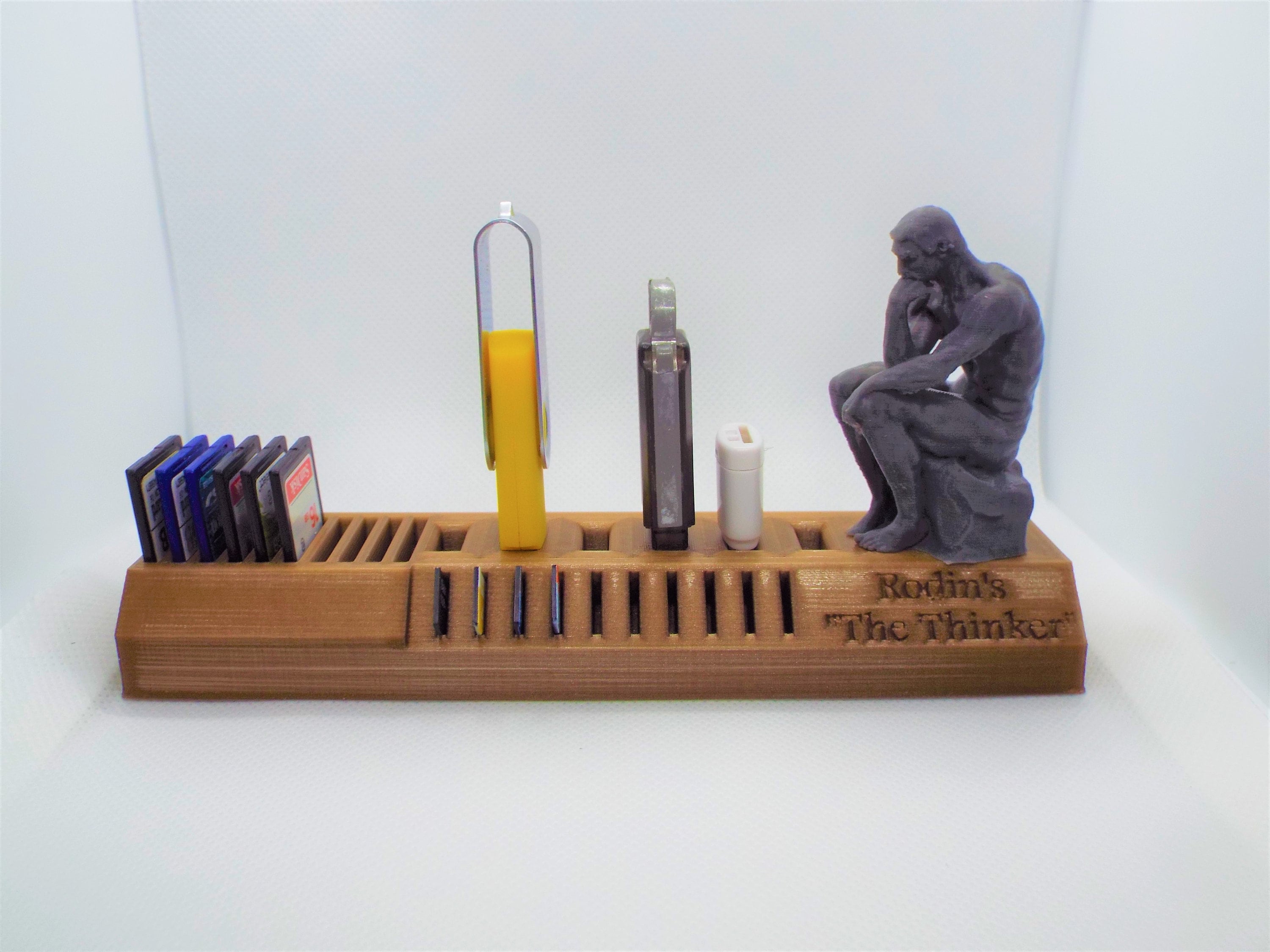 3D Printed USB Flash Drive, SD and Micro SD Card Holder , Teachers Gift ...