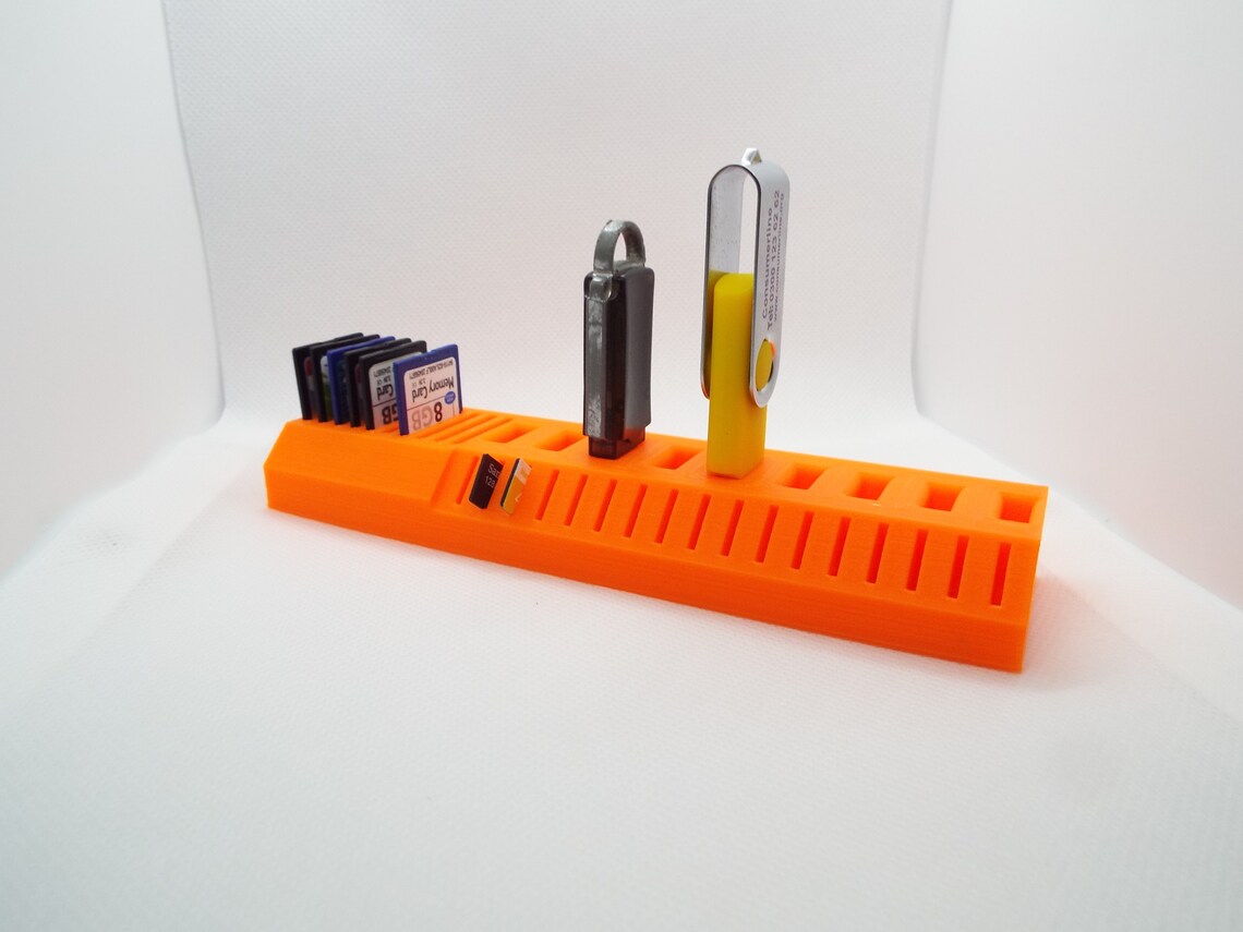 3D Printed USB Flash Drive SD and Micro SD Card Holder Desk - Etsy